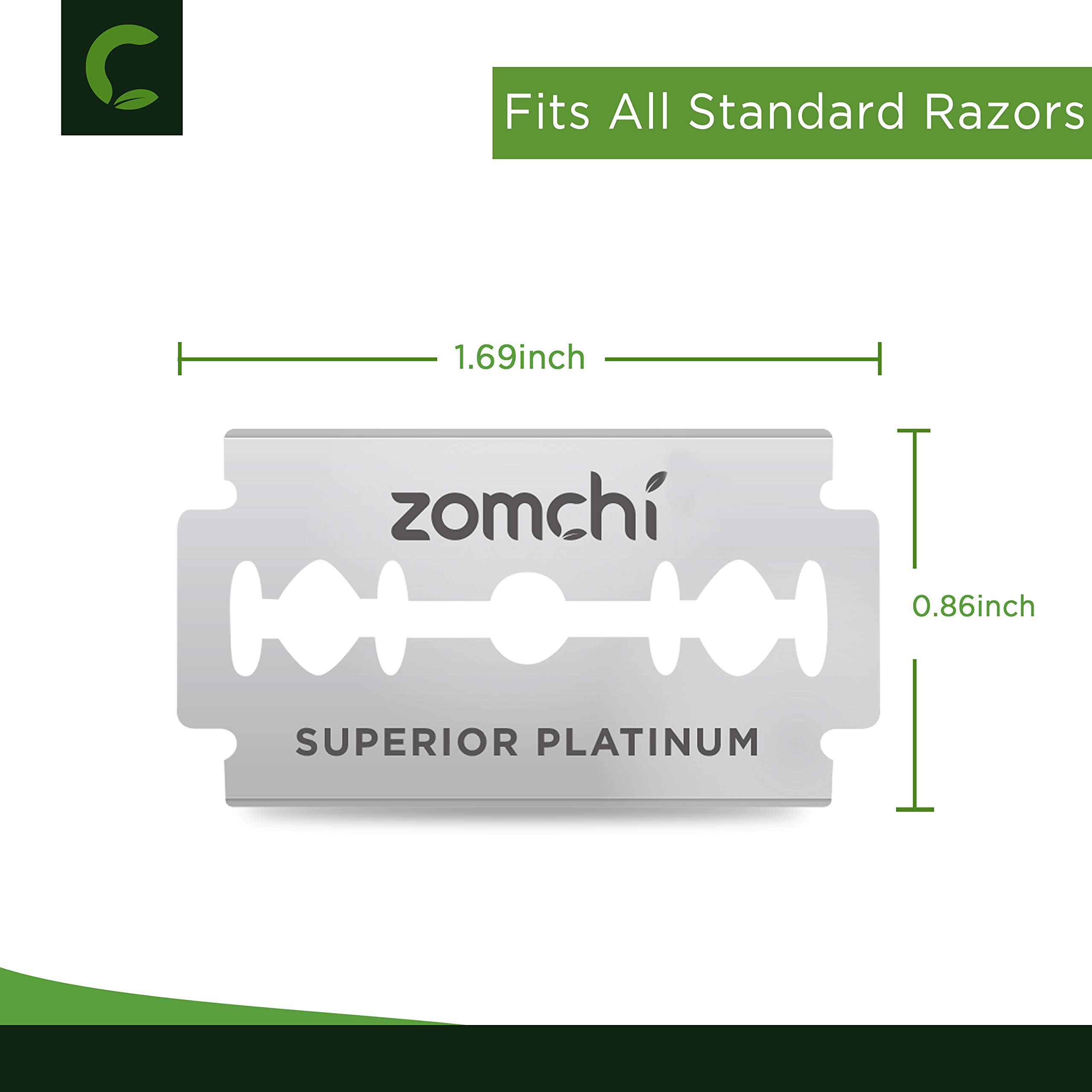 Zomchi Razor Blade Bank for Safety Razor Blade Storagement with 50 Counts Safety Razor Blades
