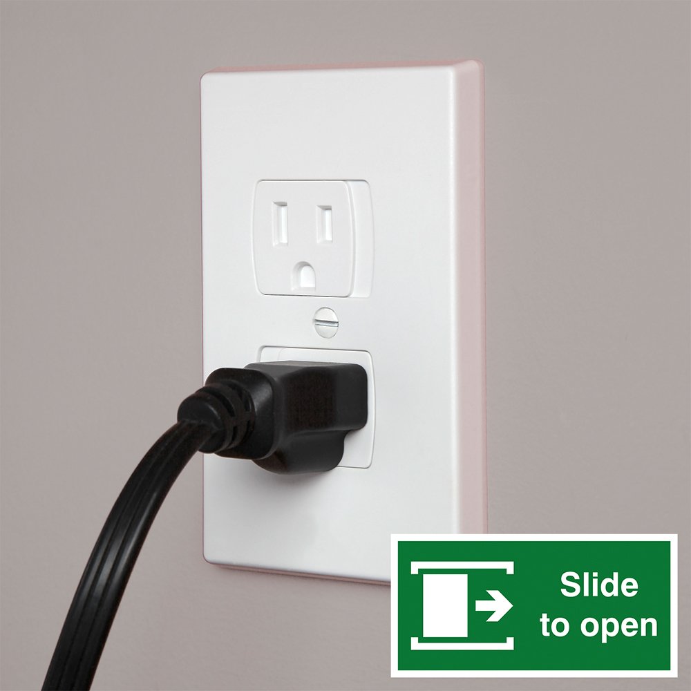 Jambini Self-Closing Baby Proof Outlet Covers Baby Proofing - An Alternative To Plug Covers for Electrical Outlets and Outlet Protectors (3 pack)