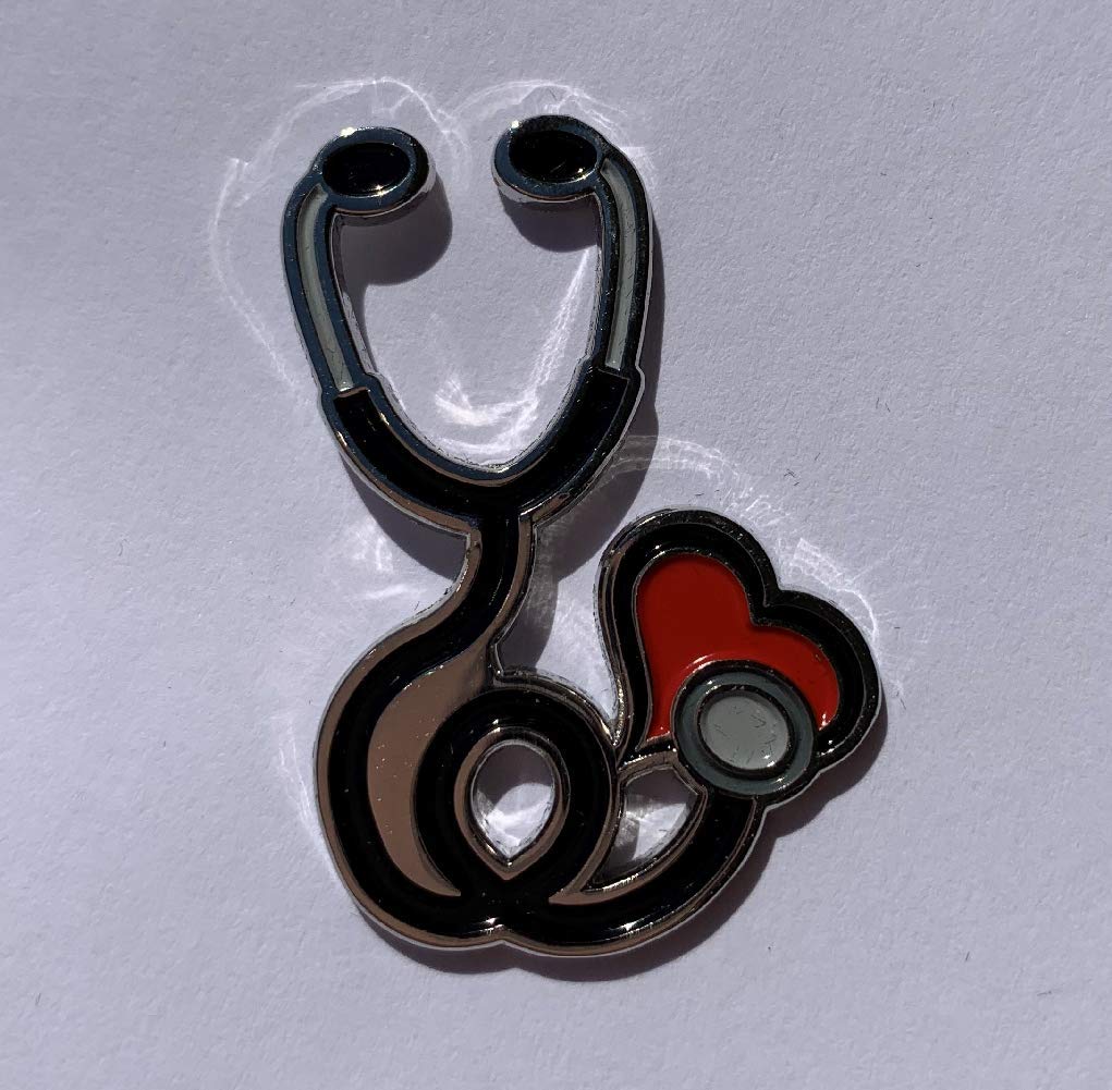 Stethoscope - Collector pin, Novelty Physician Assistant Gift, Unique Medical Brooch, Frontline Healthcare Trinket, Nurses Flare, First Responder, A Hero's Badge