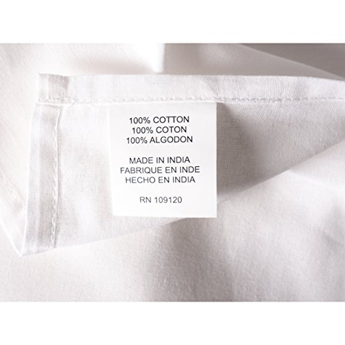 KAF Home Set of 12 White Flat Flour Sack Embroidery/Craft Kitchen Towels, 100-Percent Cotton, Lightweight, Thin, Absorbent, Extra Soft (20 x 30-Inches) (White)