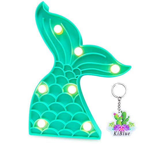 Radidi Mermaid Tail Decor Light Mermaid Tail Party Decoration Christmas Gift Cute Mermaid Table Lamp Battery Operated for Desk,Bedroom,Wall Decor,Baby Shower,Kids' Room,Holiday Decor,Home Decorations