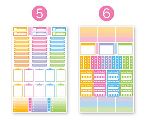 bloom daily planners Color Coding Planner Stickers - 1/4" Dot Labels - Six Sheets, 1000+ Stickers Per Pack!
