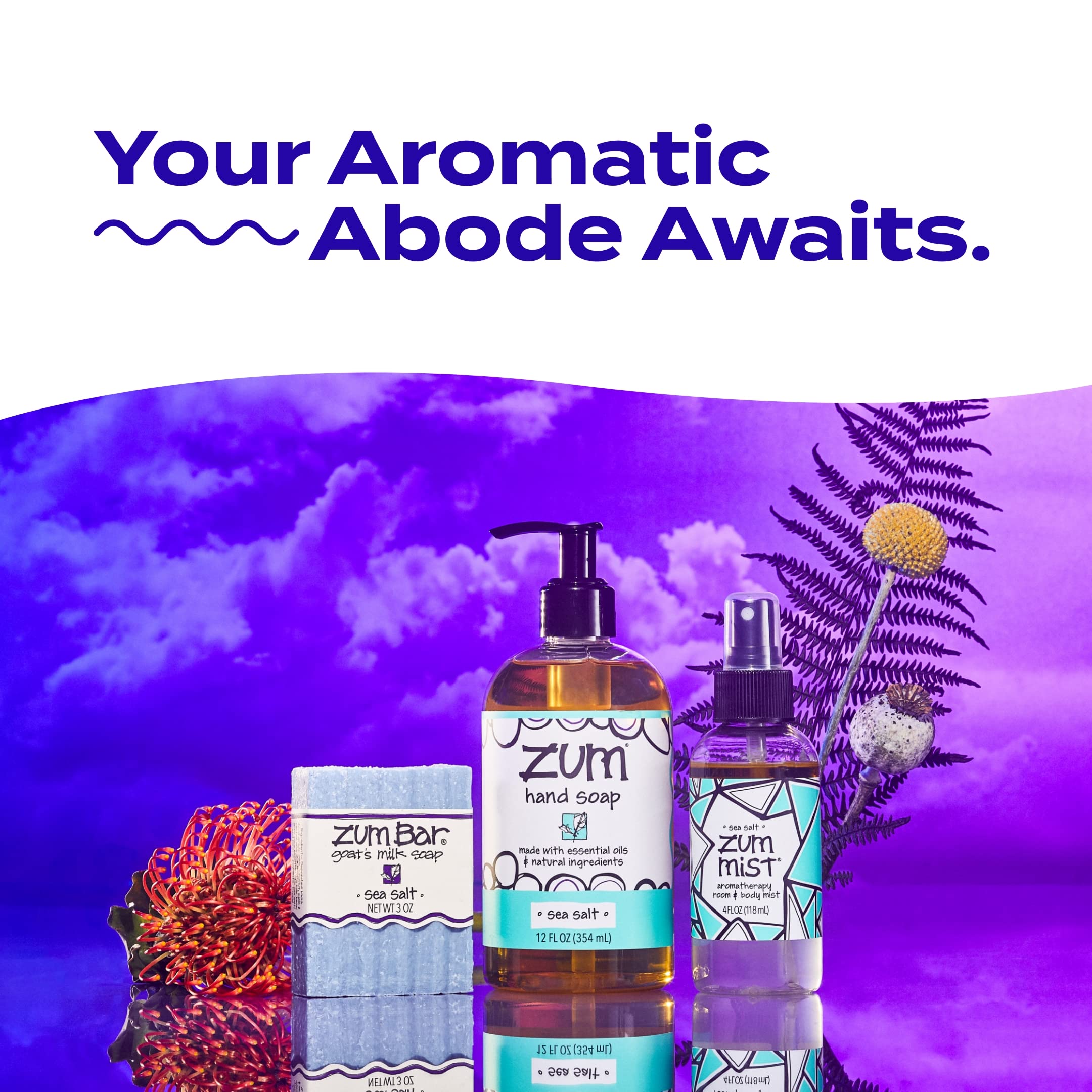 Zum Indigo Wild Mist Room & Body Spray - Aromatherapy Essential Oil Spray - Natural Body Mist & Room Spray - Rosemary-Mint Scent - 4 fl oz