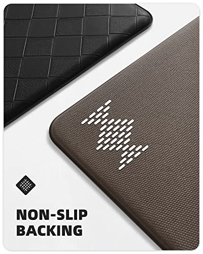 Color G Black Kitchen Mat Long Runner Kitchen Floor Mats Cushioned Anti Fatigue, 17”x71” Foam Comfort Kitchen Padded Mats for Standing, Waterproof Kitchen Sink Runner Rug