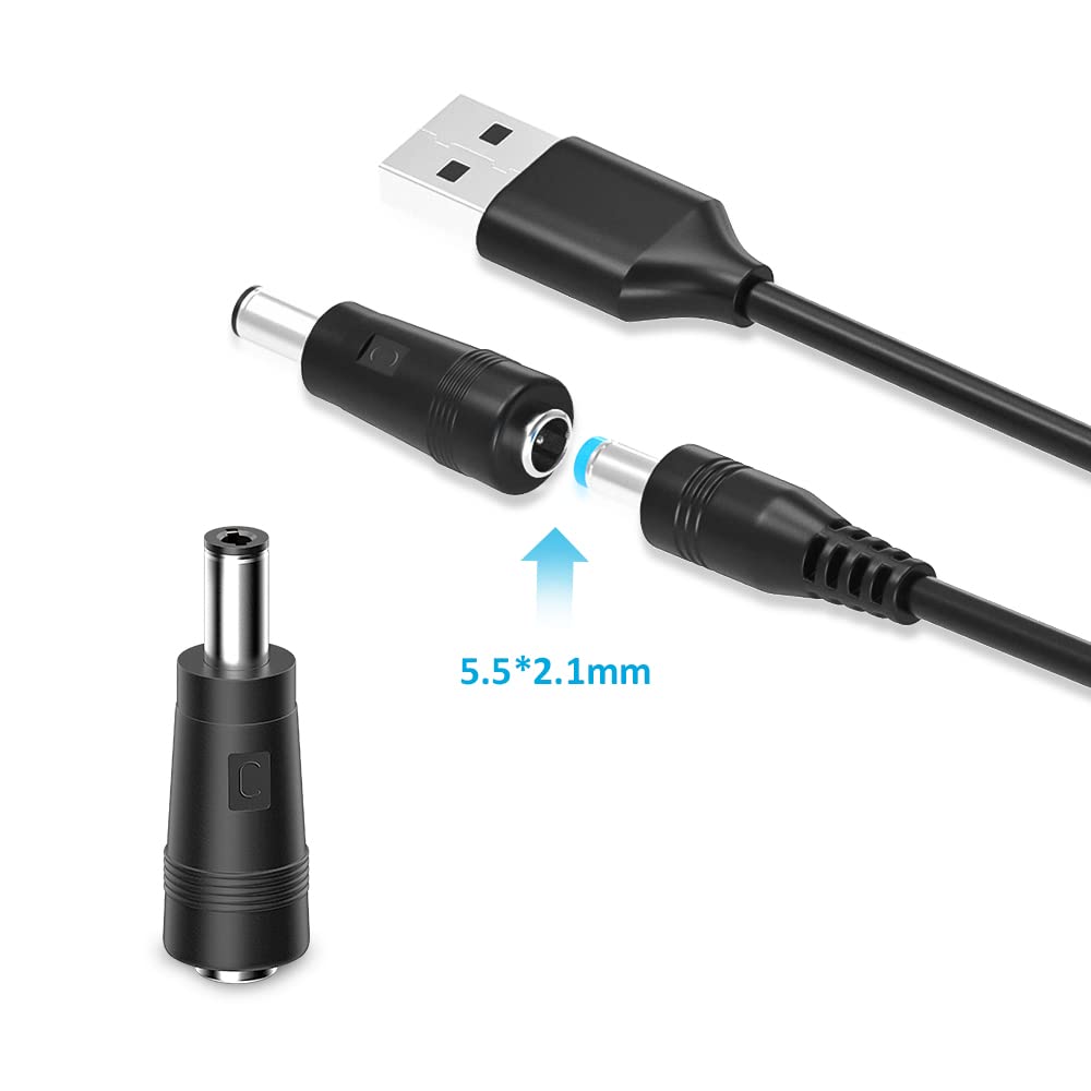 Basicvolt Universal Power Cable USB-A Cable with 14 Interchangeable Connectors 5V USB Charging Cable Compatible with PS3 PS4 Controller Digital Camera Smart Phone Go Pro Pad Speaker Xbox