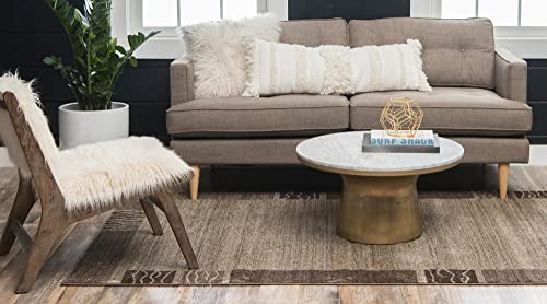 Rugs.com Angelica Collection Rug β 3' x 5' Dark Beige Medium Rug Perfect for Entryways, Kitchens, Breakfast Nooks, Accent Pieces