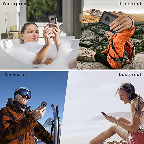 Lanhiem Samsung Galaxy S9 Case, IP68 Waterproof Dustproof Shockproof Case with Built-in Screen Protector, Full Body Sealed Underwater Protective Clear Cover for Samsung S9 (Black)