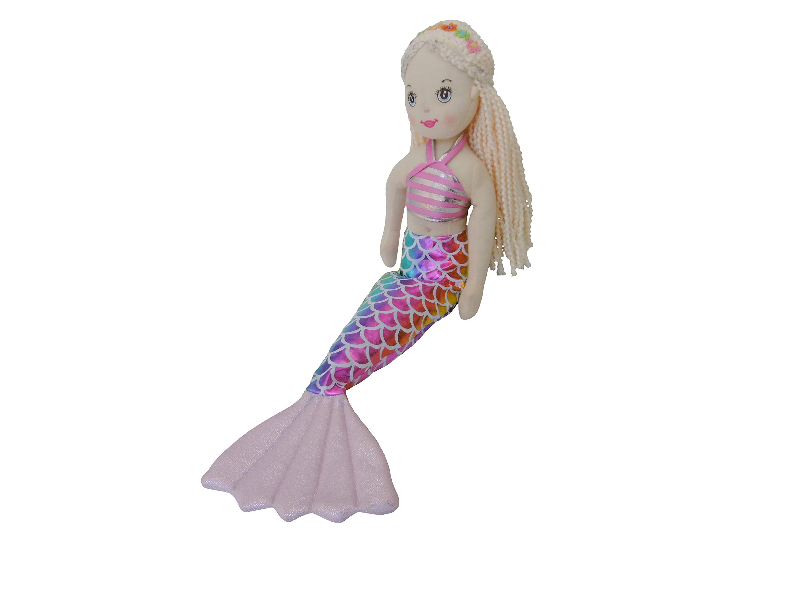 Birsppy Mermaid Doll Pink Rainbow Color | Mermaid Plush | Soft Toy Premium Quality | 18''