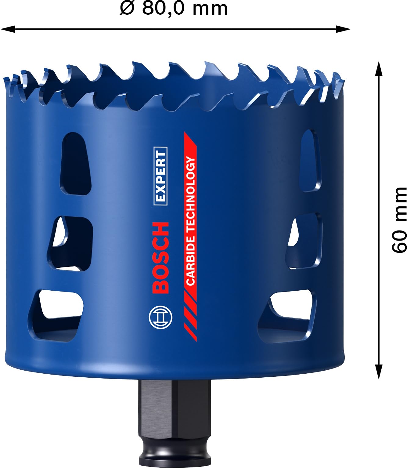 Bosch Professional 1x Expert Tough Material Hole Saw (Ø 80 mm, Accessories Rotary Impact Drill)