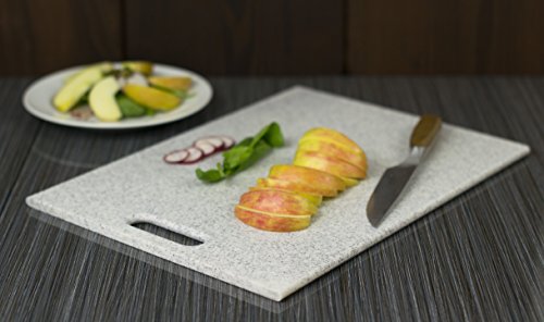 EcoSmart PolyCoco Cutting Board, Light Gray, 12" by 16", Recycled Plastic and Coconut Shell, Made in the USA by Architec