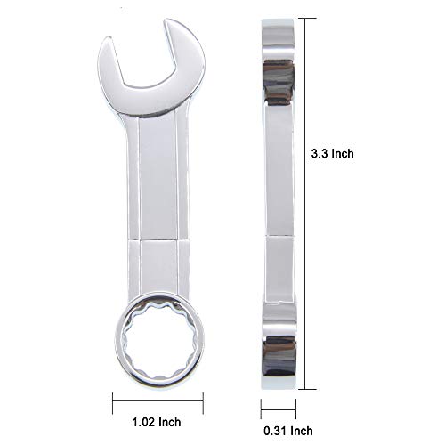 Wrench Thumb Drive 64GB USB 2.0 Flash Drive, Kepmem Cool 64 GB Memory Stick Creative Jump Drive, Metal Pen Drive Silver Zip Drive Novelty Gift for Friend