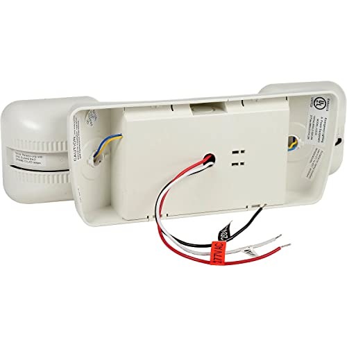 Global Industrial 2 Head Square LED Emergency Unit w/Adjustable Optics and Ni-Cad Battery Backup