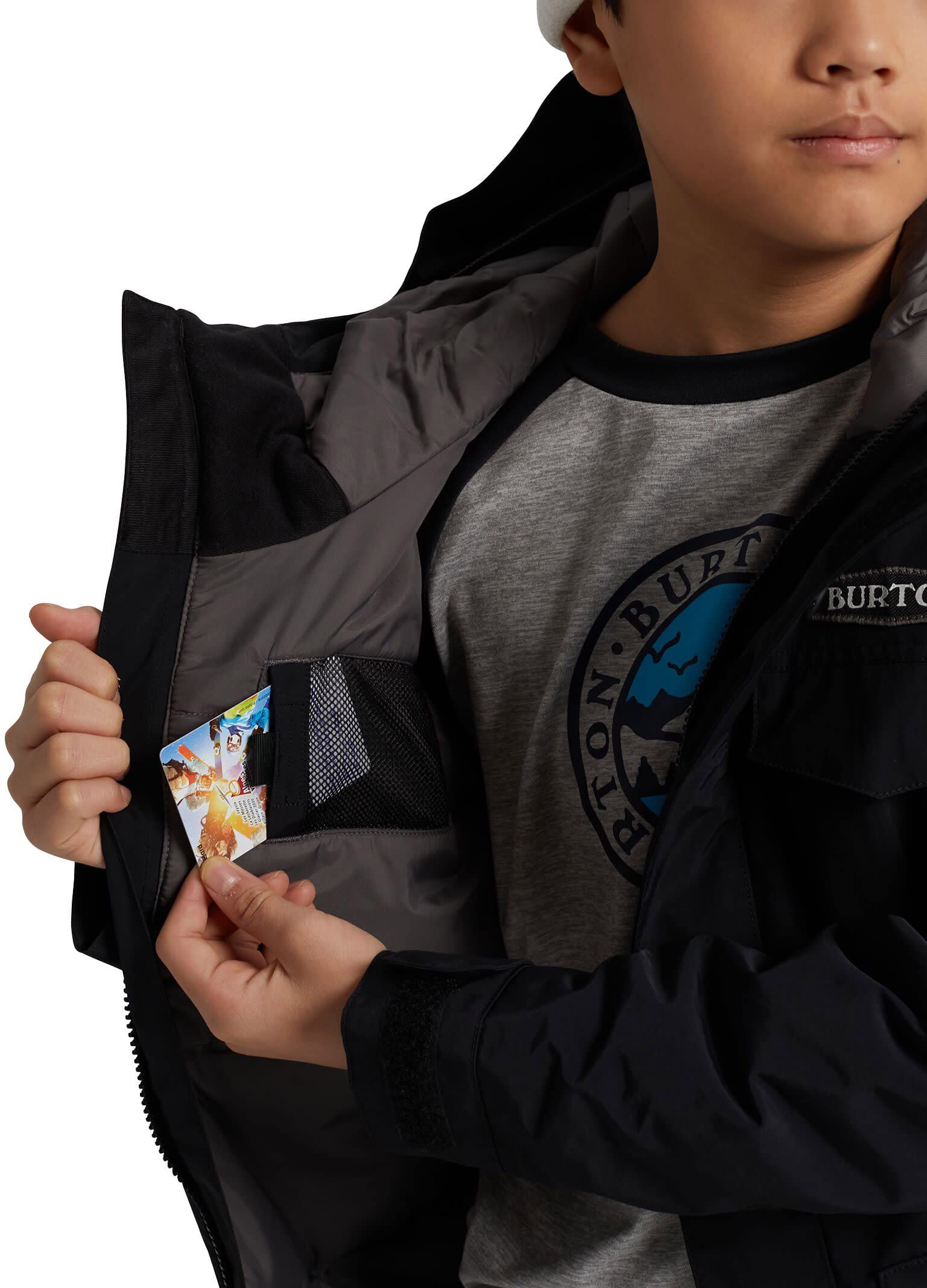Burton Boys Dugout Jacket, True Black New, Medium