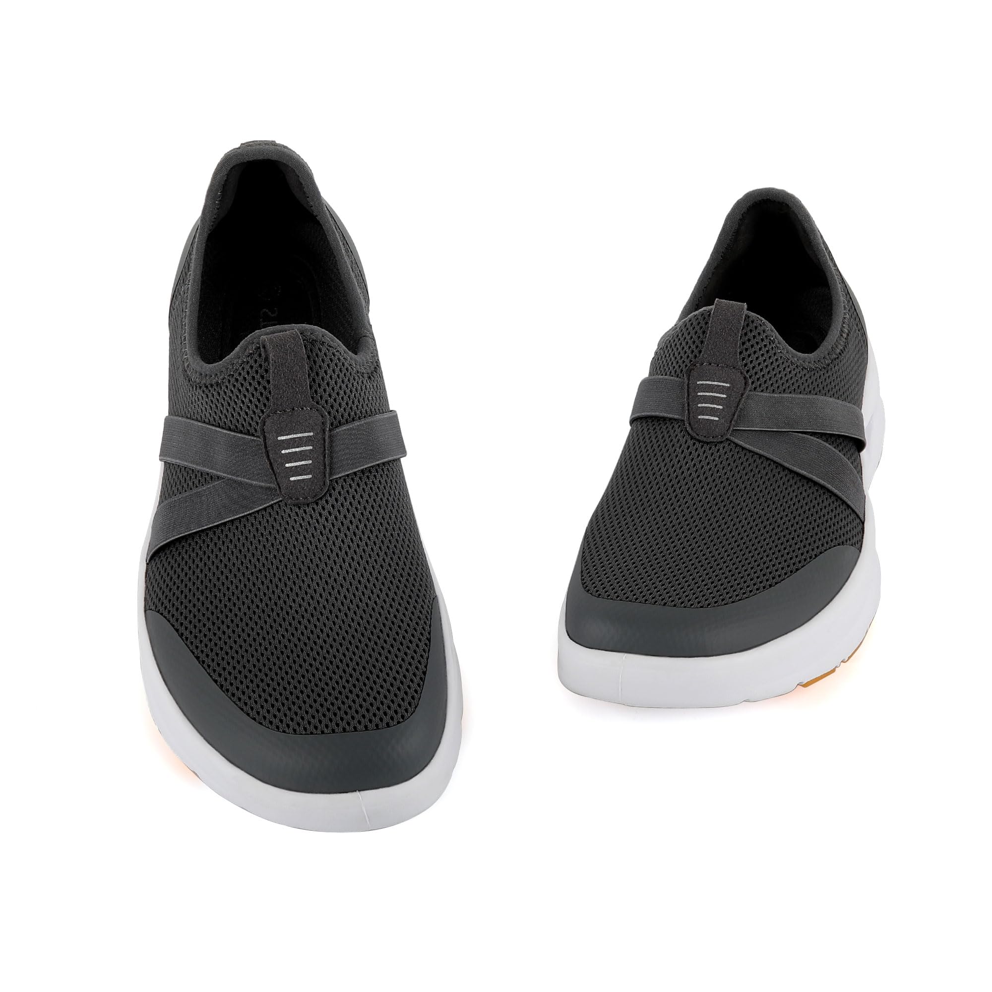 Acaine Women's Walking Shoes Slip on Wide Toe Box Sneakers Women Lightweight Arch Support Walking Shoes Dark Grey