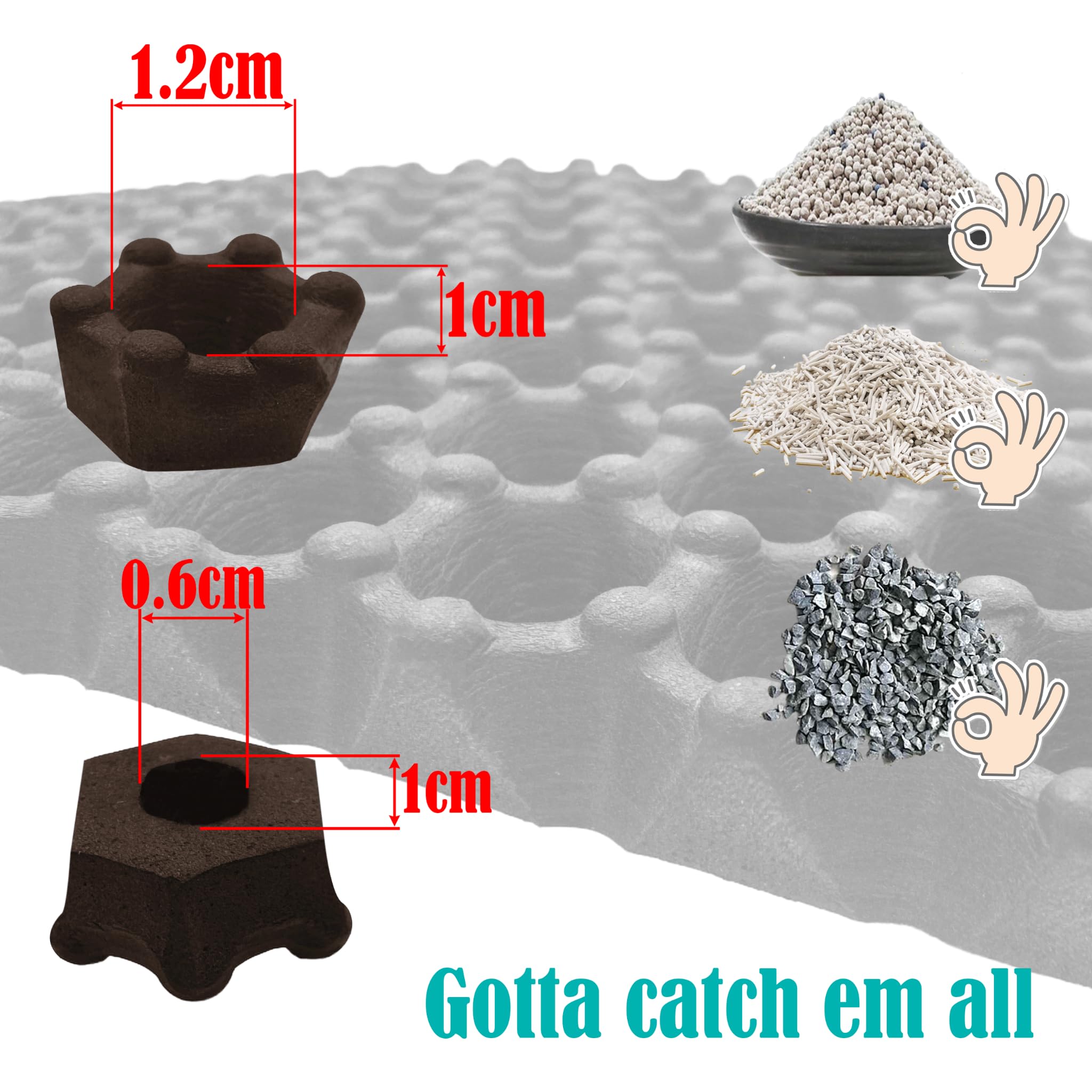 HTTMT- (23x17 inch) Pet Supplies Cats Litter & Housebreaking 58X43 Brown Cat litter Mat Double Layer Pad Trapper Folding Pad EVA Foam Rubber