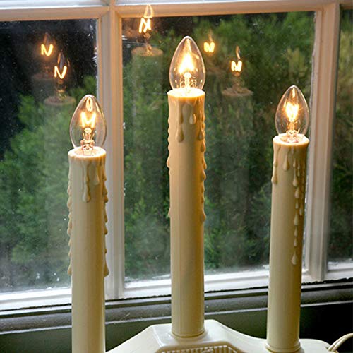 7 Watt C7 Light Bulb for Plug-in Salt lamp Night Light, Electric Window, Dryer Drum Christmas Village Replacement Light Bulb E12 Candelabra Base 120 Volt Pack of 12…