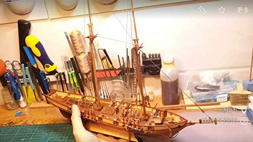 Scale 1/96 Laser-Cut Wooden Sailboat Model kit: The Harvey 1847 Ship Model
