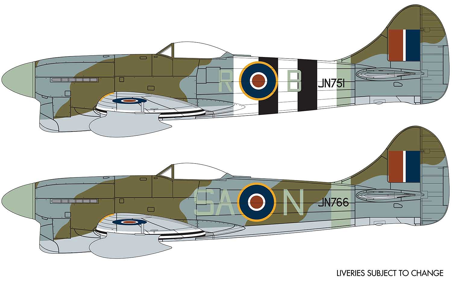 Airfix Hawker Tempest MK V 1:72 WWII British Military Aviation Plastic Model Kit A02109