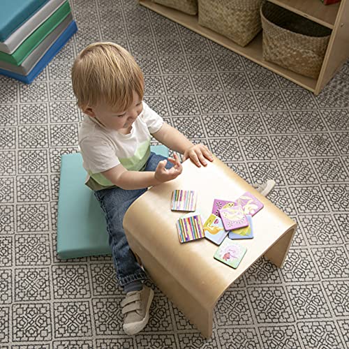 ECR4Kids Bentwood Cube Activity, Weaning Table and Seat Set, Adaptable 3-in-1 Toddler Multipurpose Kids Wood Furniture-Natural Chair