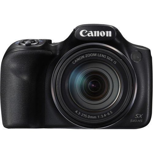 Canon PowerShot SX540 HS Digital Point and Shoot Camera Bundle with Replacement Battery + 64GB Memory Card + Flexible Tripod and More - International Version