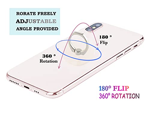 Transparent Circular Cell Phone Ring Holder Kickstand,Clear Phone Finger Ring Grip Stand for Phones,Pad