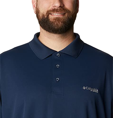 Columbia Men's PFG Perfect Cast Polo Shirt, Breathable, UV Protection Collegiate Navy