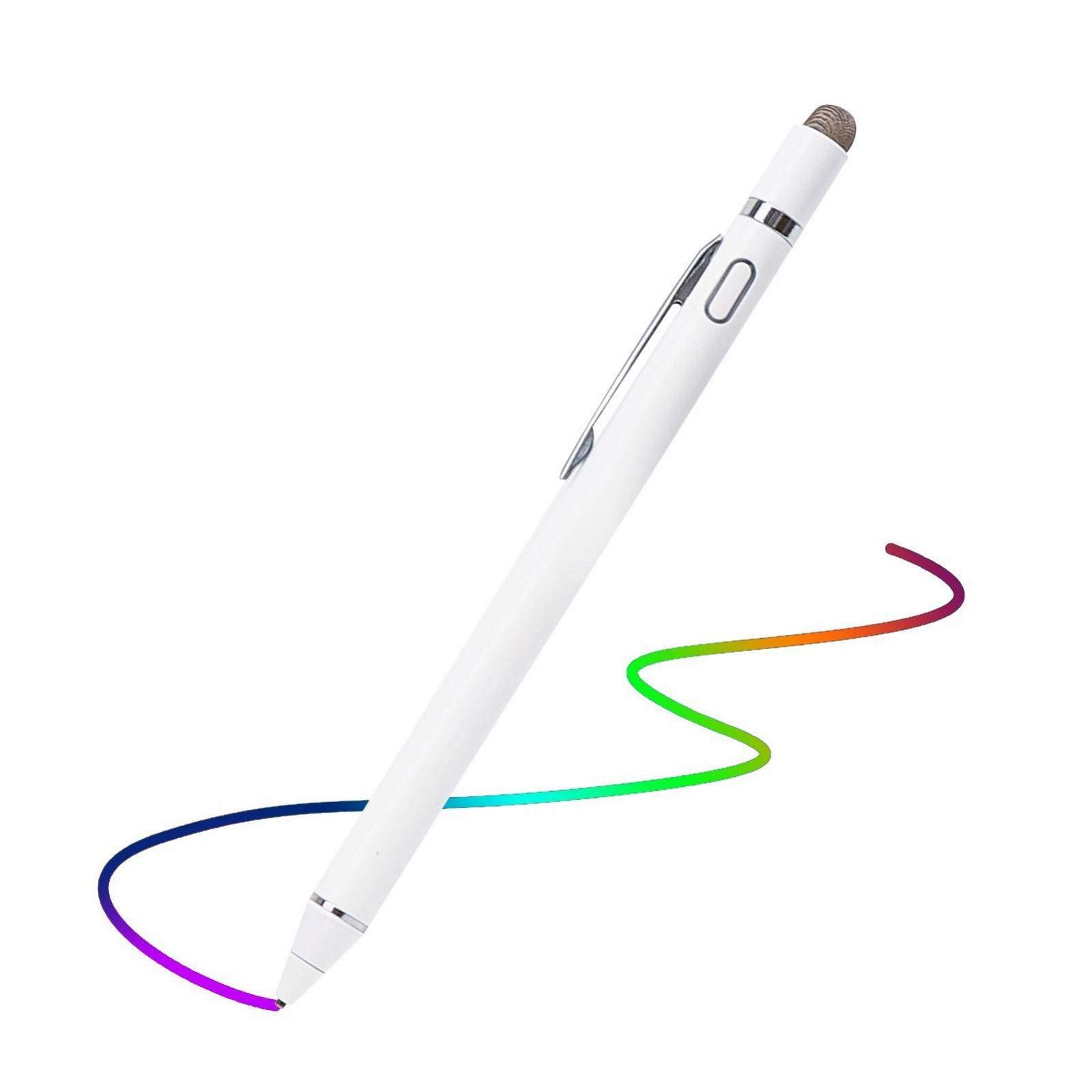 MENKARWHY Active Stylus Pen for Touch Screens, Digital Pencil Pen Fine Point Stylish Pencil Compatible with iPhone iPad Pro Air Mini Android and Other Tablets (White) E8910BJ