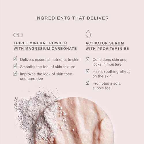 Erno Laszlo Vitality Treatment Mask, Pink Face Mask Peel, Hydrate and Illuminate, Mineral Powder Blend with Serum Lotion, 4 Pack of Masks (1.25 Fl Oz Each)