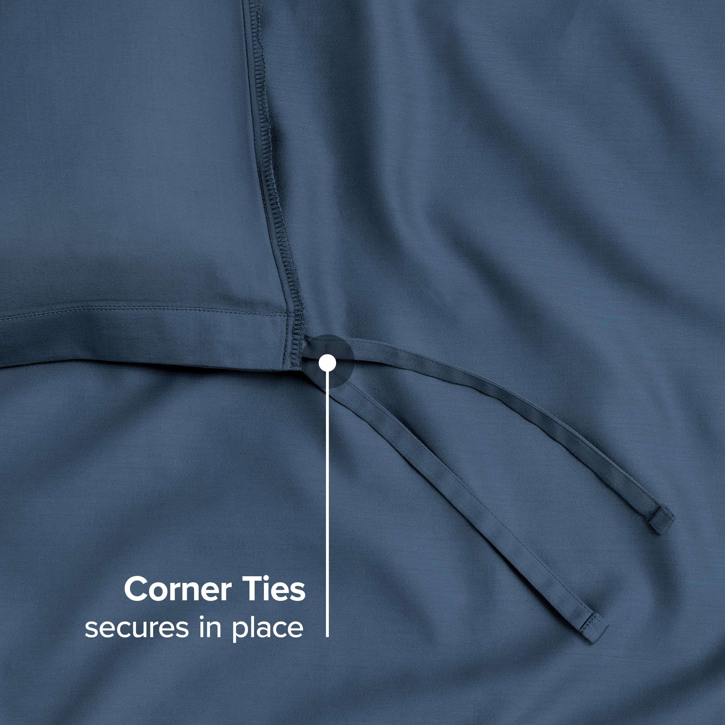 Bare Home 100% Organic Cotton Sateen Duvet Cover Set - Full/Queen Size - Smooth Sateen Weave - Warm & Luxurious - Full/Queen Duvet Cover (Full/Queen, Bering Sea)