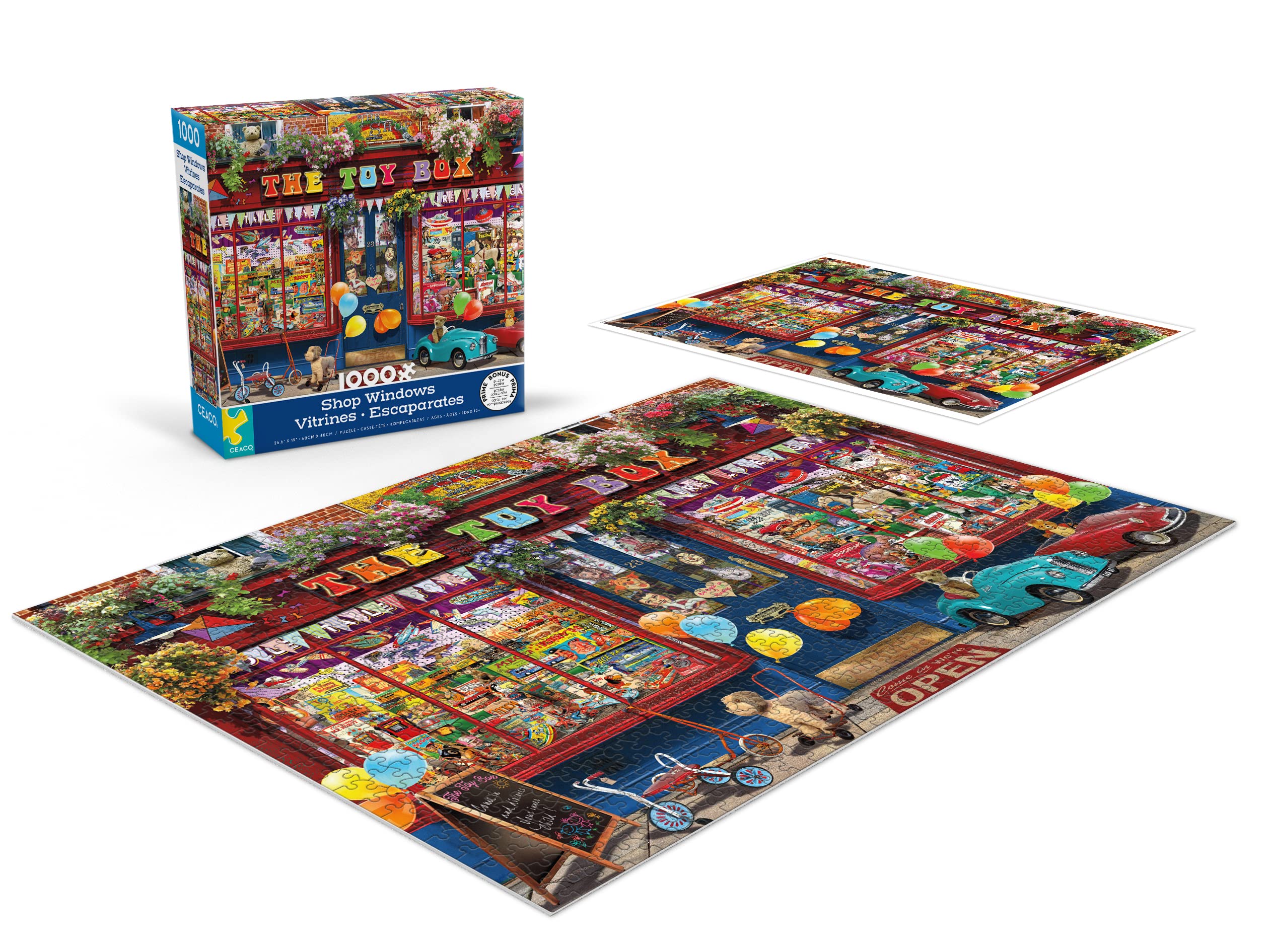 Ceaco - Shop Windows - Toy Box - 1000 Piece Jigsaw Puzzle, 26.6 x 19