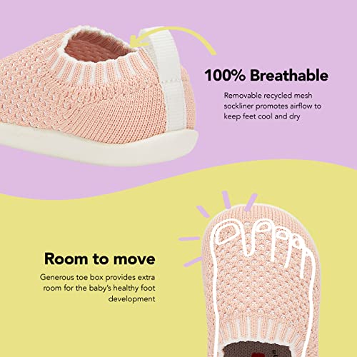 See Kai Run Baby Knit - Slip-On First Walker Shoes for Infants, Pink, Infant 4