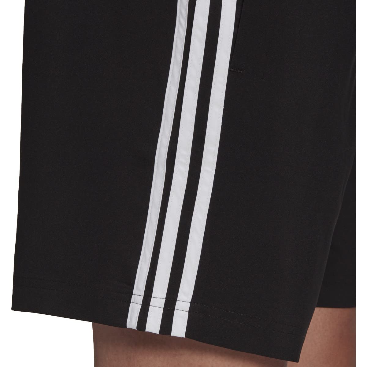 adidas Men's Standard Aeroready Essentials Chelsea 3-Stripes Shorts, Black/White, Medium