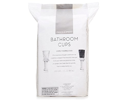 Prince & Spring Paper Bathroom Cups, Multicolor Marble Variety 3 oz x 600 ct