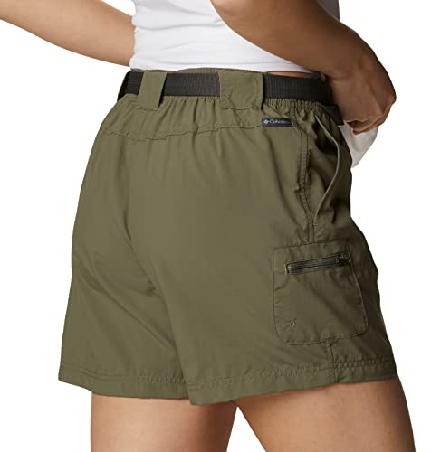 Columbia Women's Sandy River Cargo Short, Breathable, UPF 30 Sun Protection, Stone Green, Medium