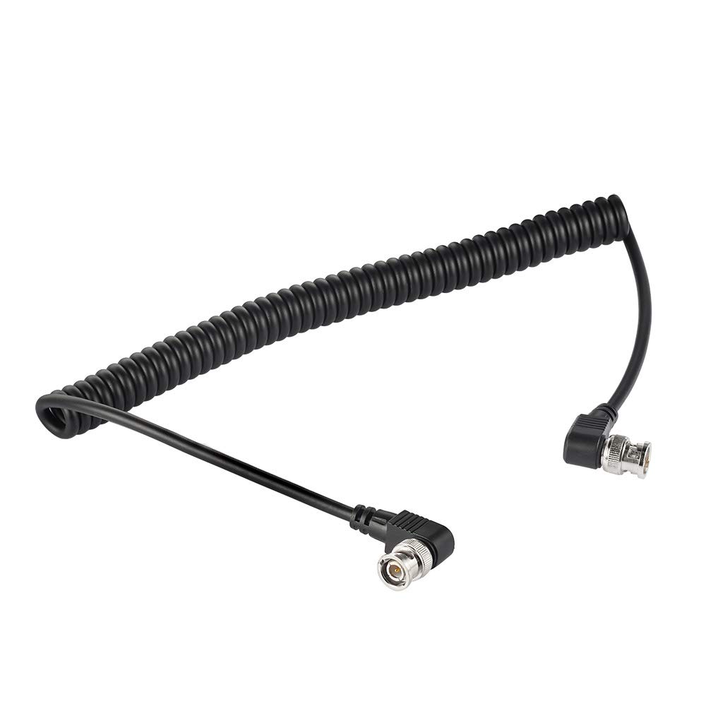 Superbat BNC Cable 3G/HD SDI Cable 3ft SDI Coil Cable 75Ohm BNC to BNC Extension Coaxial Cable for Cameras and Video Equipment,Supports HD-SDI/3G-SDI,SDI Video Cable (Black,1Pcs)