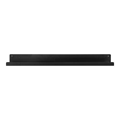 Kate and Laurel Mezzo Modern Metal Ledge Shelf, 36", Black, Contemporary Floating Accent Shelf