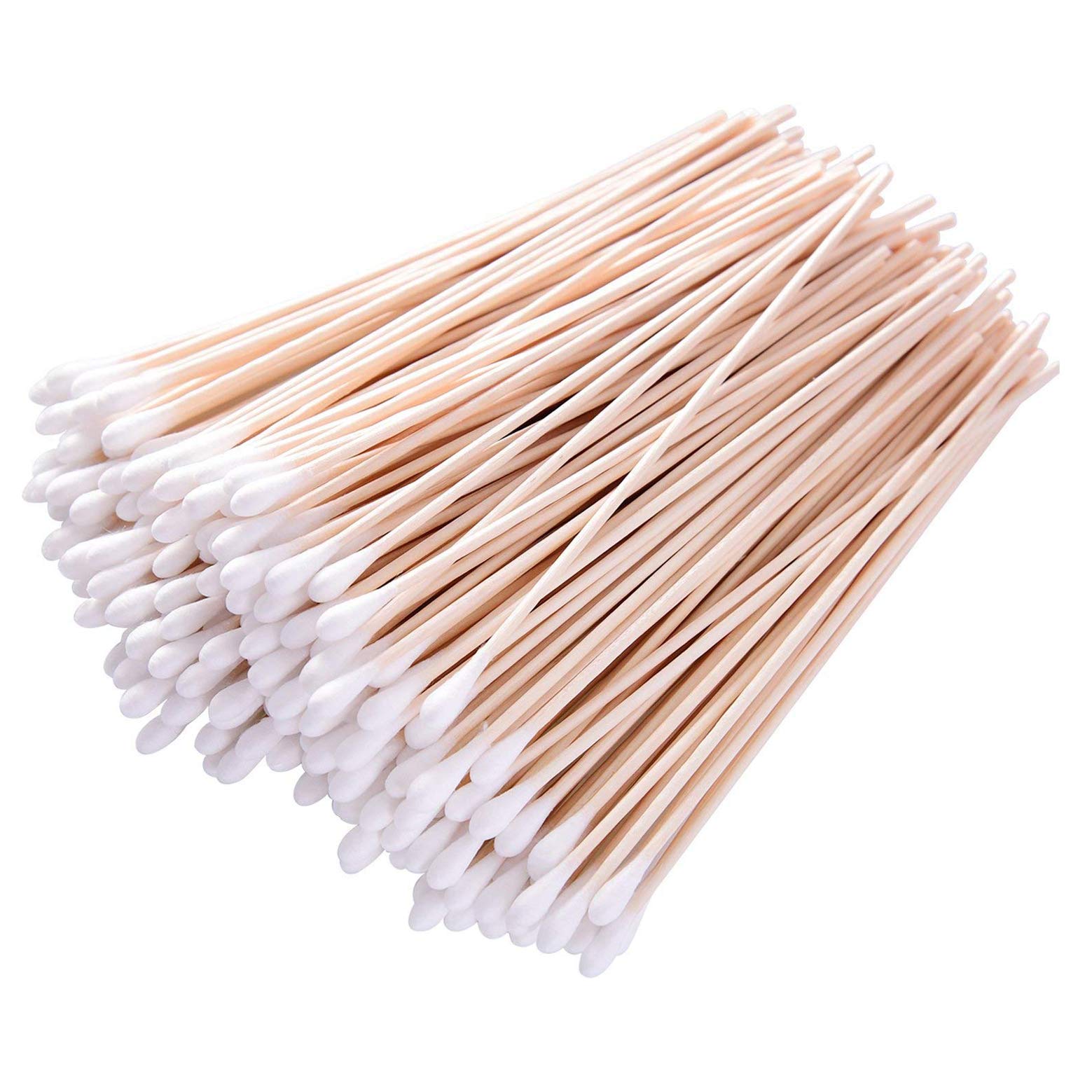 6" Long Cotton Swabs 500pcs for Makeup, Gun Cleaning or Pets Care