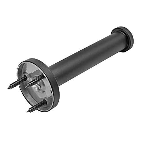 Augiimor 4Pcs Matte Black Round Hooks,Stainless Steel Black Robe Towel Hooks,Round Wall Towel Hooks Black Utility Shower Towel Hanger for Bedroom Bathroom & Kitchen (6"/15.2cm Length)