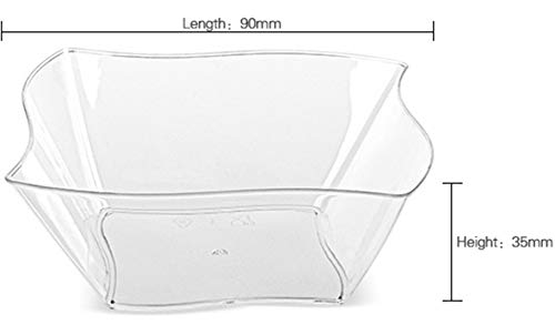 Lawei 100 pack 5 oz Mini Dessert Cups with Spoons - Mini Dessert Plates Disposable Bowls for Chocolate Desserts, Appetizers, Dessert Samplers, Dessert Shot Glasses & More