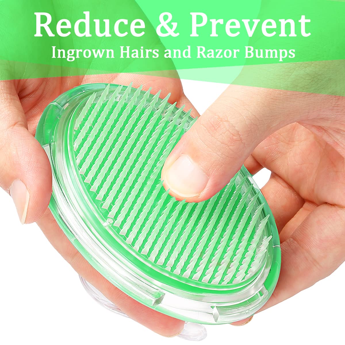 TailaiMei Exfoliating Brush for Ingrown Hair Treatment - To Treat and Prevent Bikini Bumps, Razor Bumps - Silky Smooth Skin Solution for Men and Women