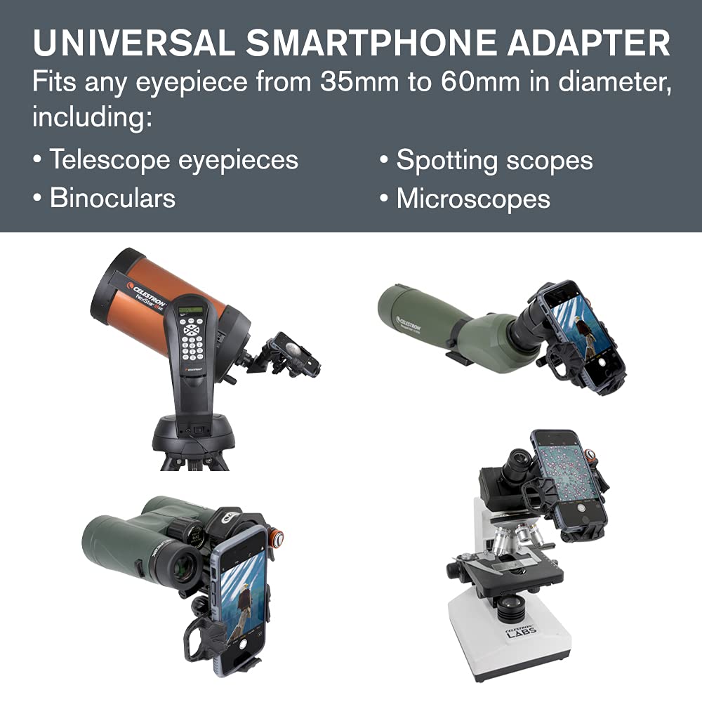 Celestron - PowerTank Telescope Battery - 12V Portable Power Supply - Emergency Kit - Red/White LED Flashlight - USB Ports & NexYZ 3-Axis Universal Smartphone Adapter
