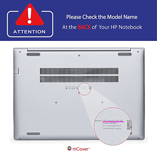 mCover Case Compatible for 2019~2020 15.6" HP ProBook 450 G6 / G7, ProBook 455 G6 / G7 Series Notebook PC Only (NOT Fitting Other HP Models) - Purple