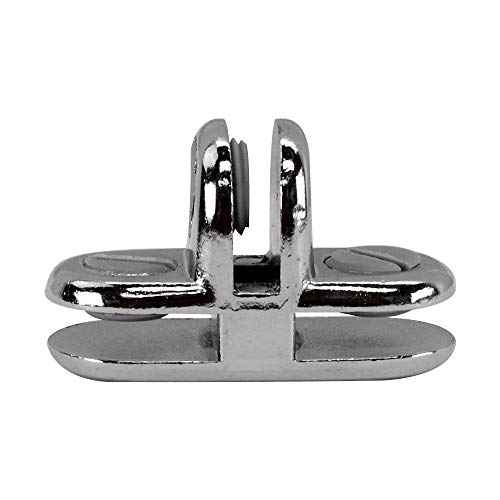 Prolinemax 5 Pc Chrome 3 Way Glass Connector 3/16'' Use Cubic Cubbie Connector Clip Tempered Glass