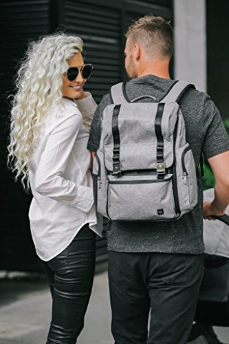 JuJuBe Hatch Durable Traveler/Diaper Dad Bag, XY Collection - Gray Matter