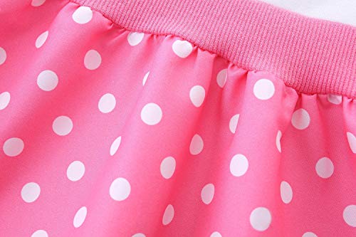 Mud Kingdom 4 Year Old Birthday Dress Girl Cute 4 Long Sleeve Pink