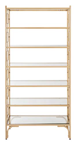 Safavieh Home Collection Brooklyn 7 Tier Etagere, Gold and Clear