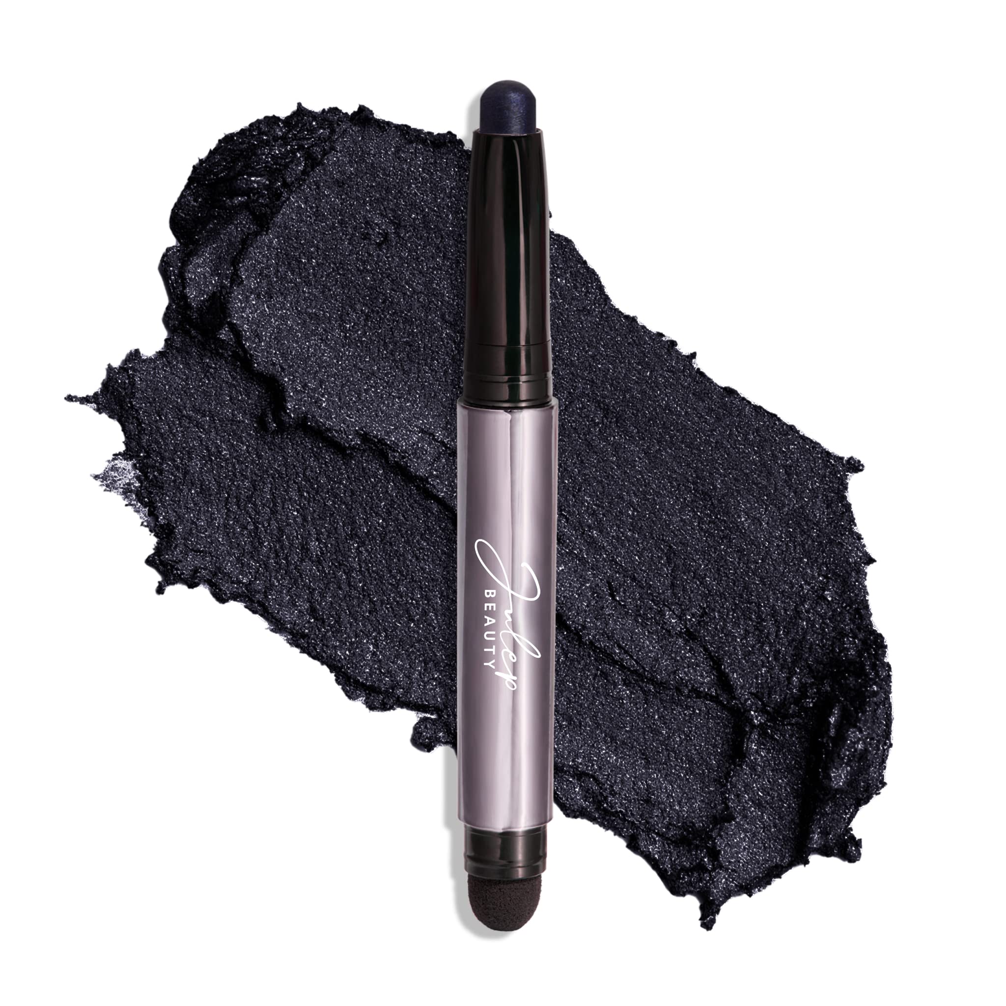 Julep Eyeshadow 101 Crème-to-Powder Waterproof Eyeshadow Stick – Midnight Blue Shimmer – Long-Lasting, Crease-Proof, Deep Navy Blue Cream Eyeshadow with Built-in Smudger