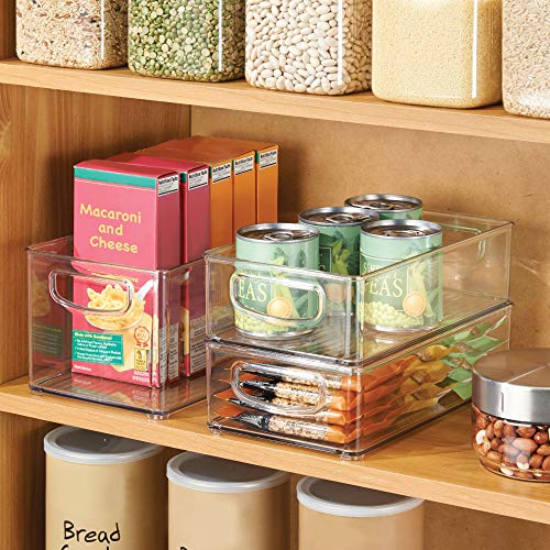 iDesign Plastic Storage Handles for Kitchen, Fridge, Freezer, Pantry, and Cabinet Organization, BPA-Free, Bin Set