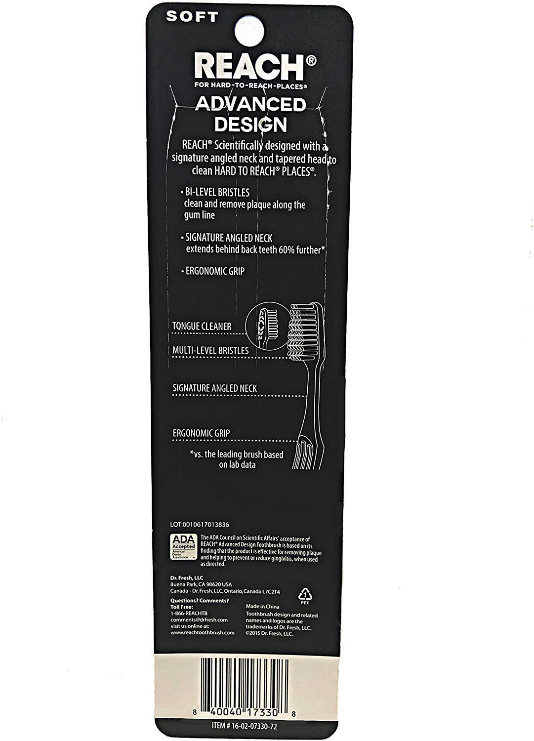 REACH Advanced Design Toothbrushes Soft Full Head Value Pack 2 ea