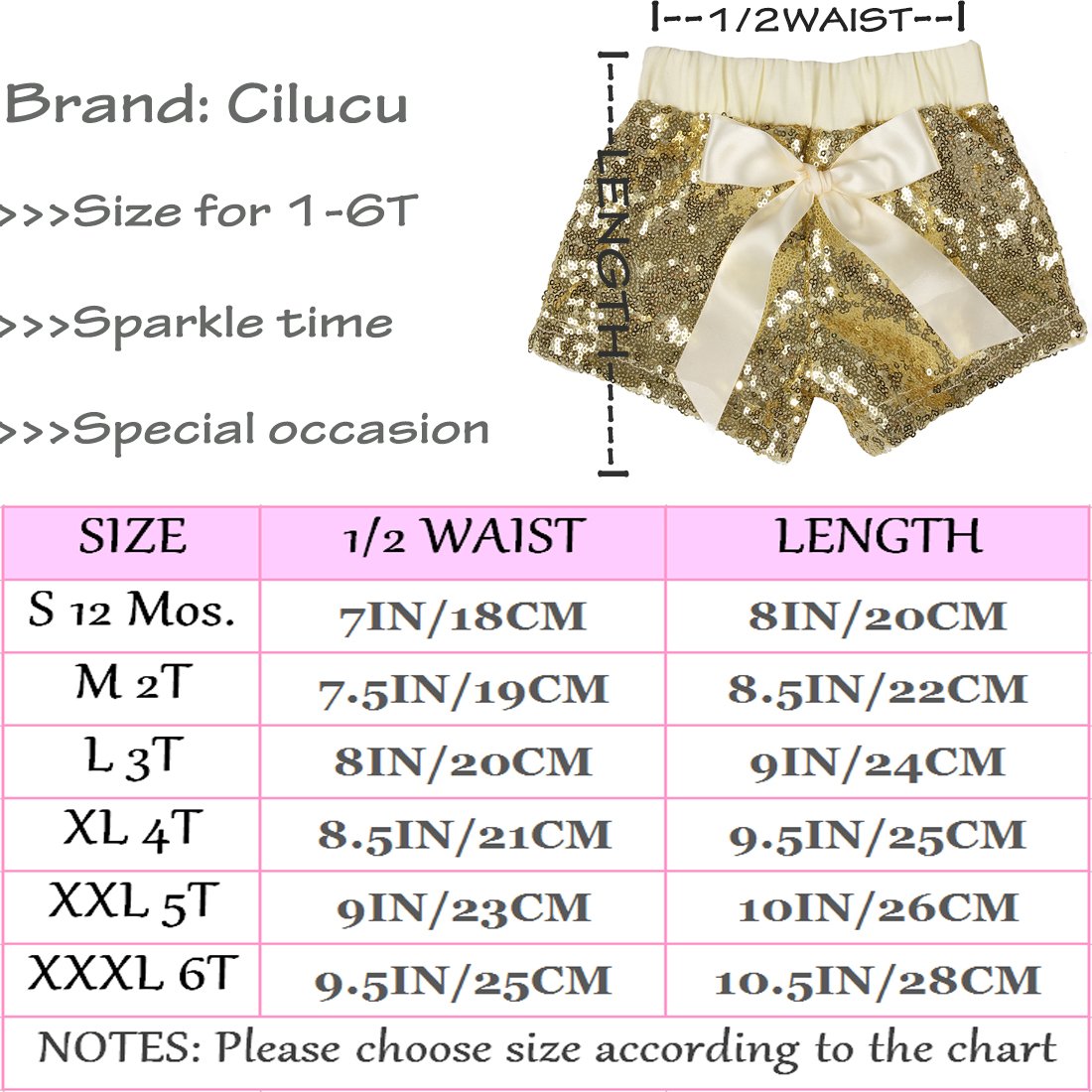 Cilucu Baby Girls Shorts Toddler Sequin Shorts Sparkles on Both Sides Purple 3T